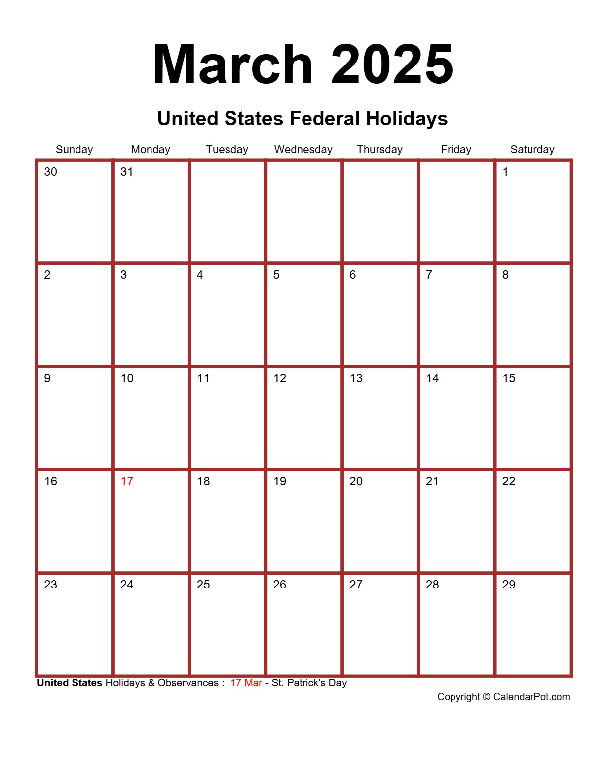 March 2078 Monthly Calendar with Holidays - India